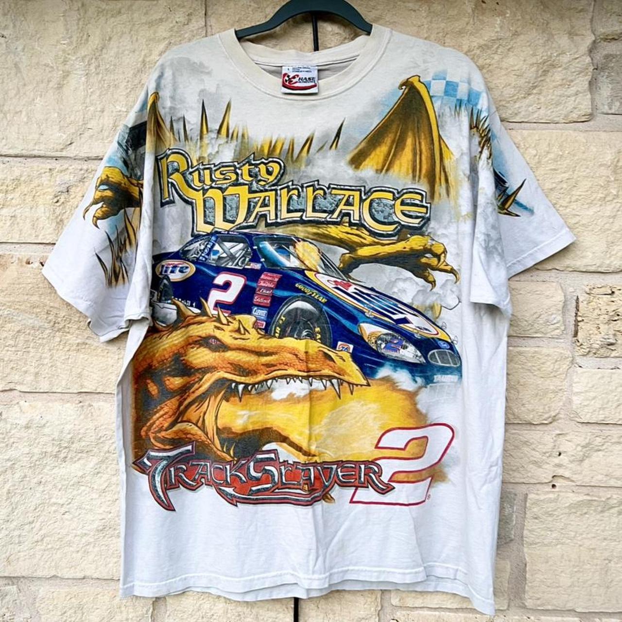🔥LEGENDARY RARE🔥 Vintage Rusty Wallace (2) NASCAR... | Depop