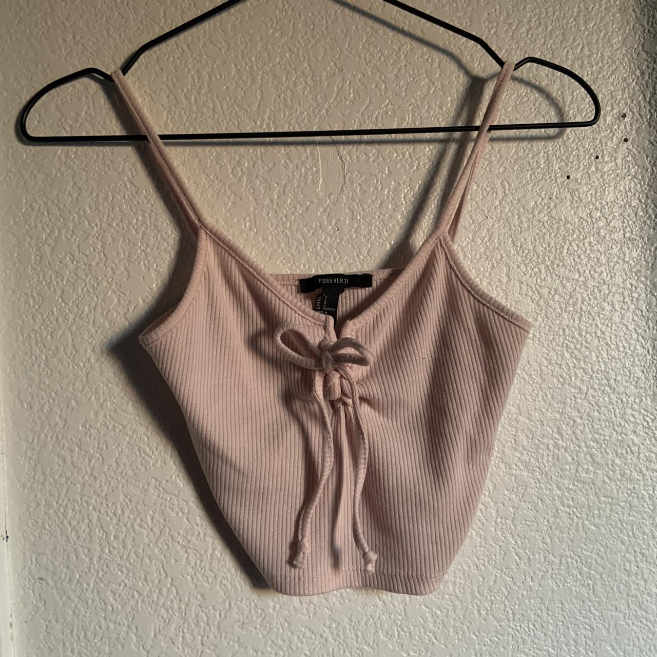 cute baby pink cami crop top 💕💞💓💗💖💘💝 very well... - Depop
