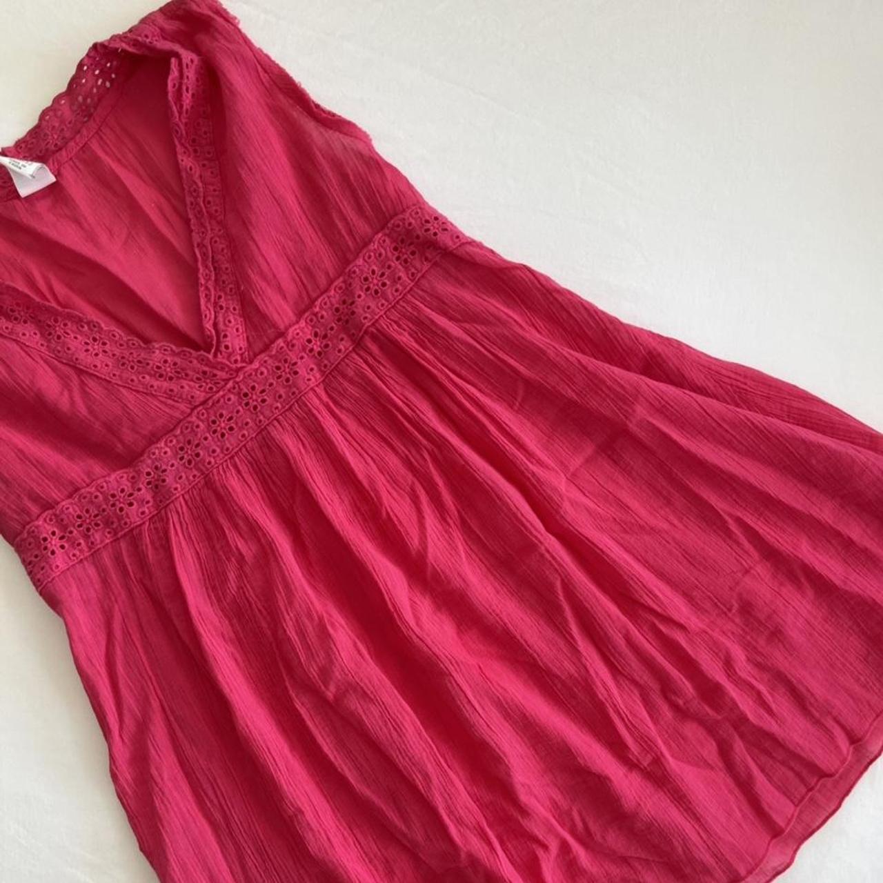 Raspberry hot pink babydoll cami blouse -best fits... | Depop