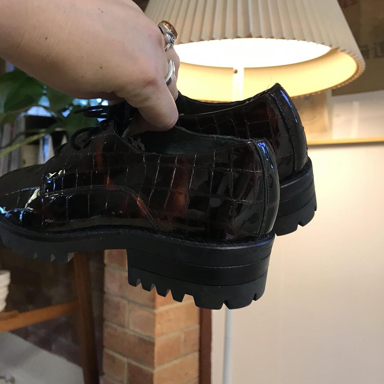 The seeker brand (Spanish) Brogues Leather croc... - Depop