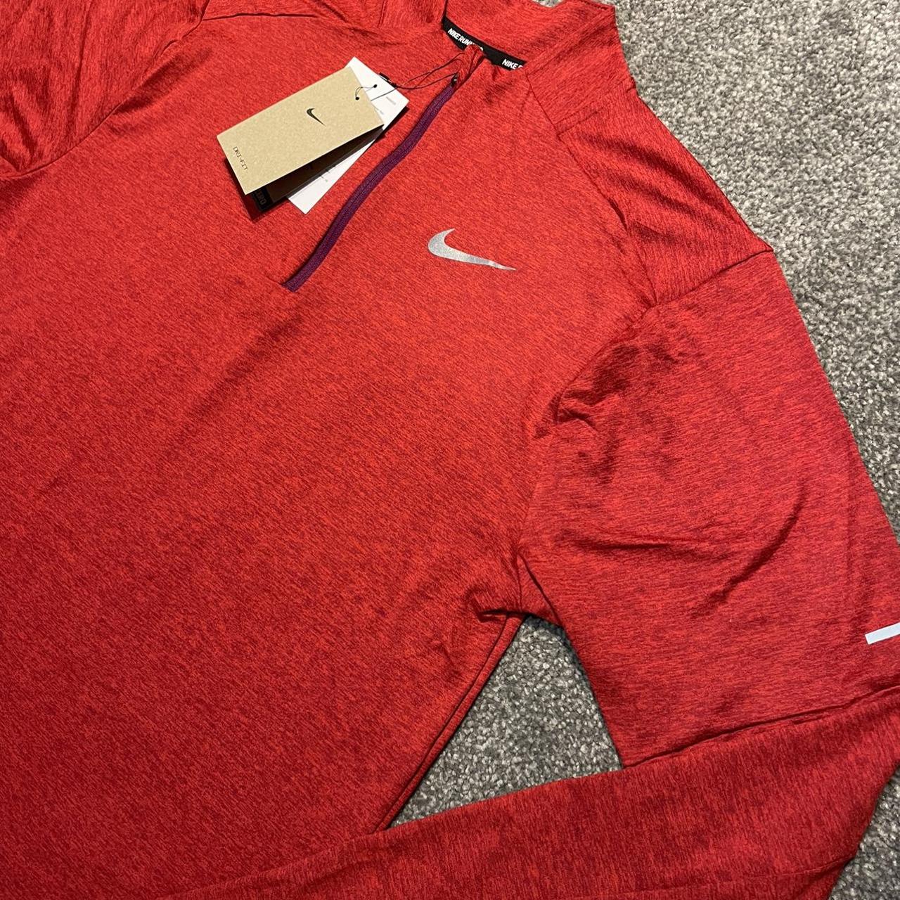 Nike element running half zip 1/4 zip - red... | Depop