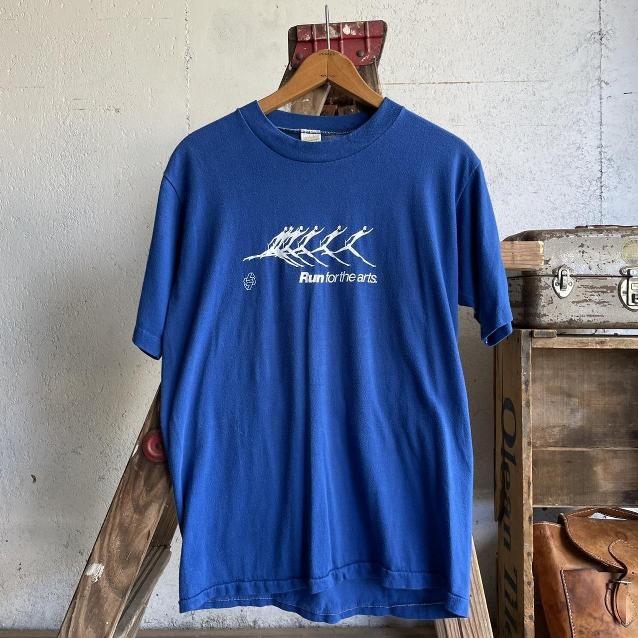 1980s Run For the Arts Vintage Running Tshirt. Size... - Depop