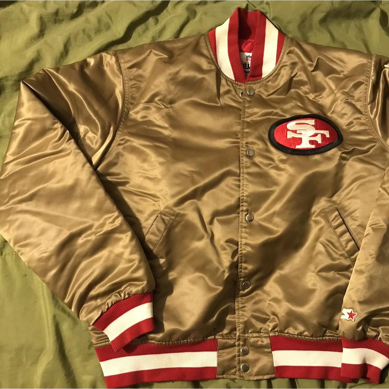 Starter Men's Gold and Red Jacket | Depop