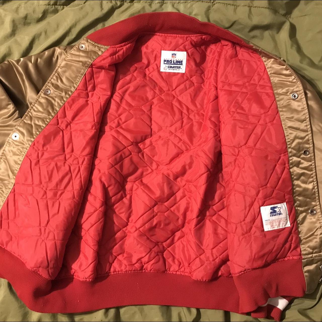 Starter Men's Gold and Red Jacket | Depop