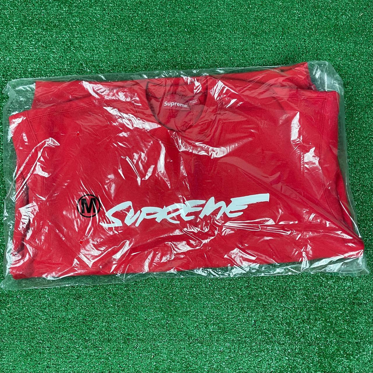 Supreme Futura Logo Crewneck (Red) - M Brand New,... - Depop