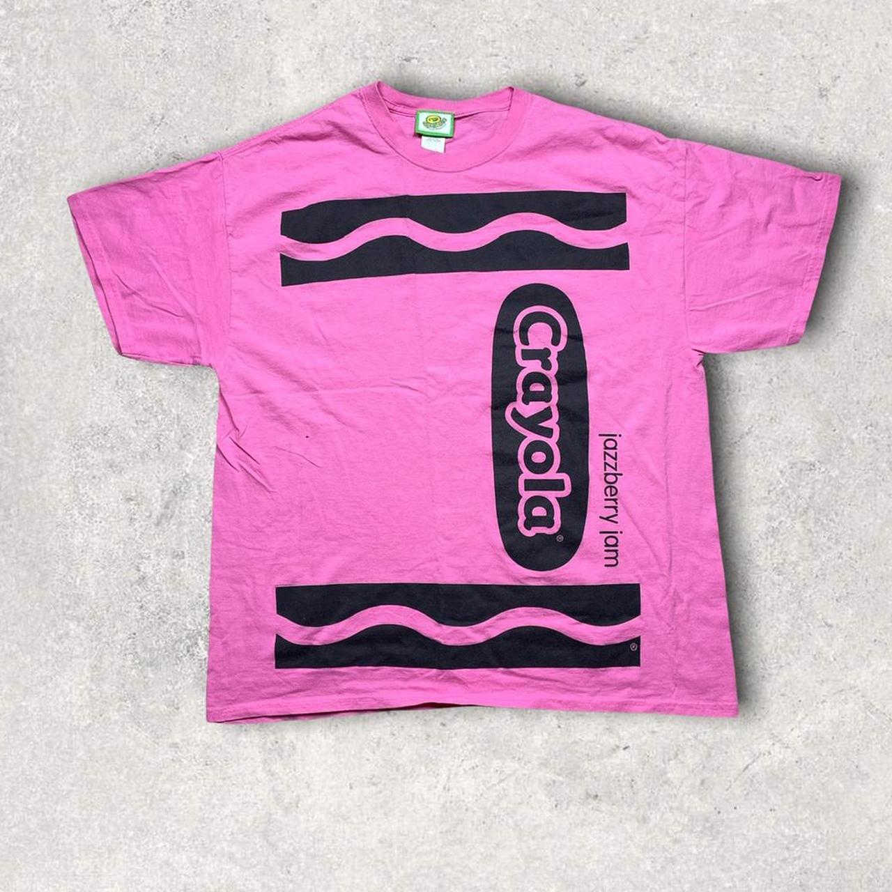 90s Pink Crayola Crayon “Jazzberry Jam” Graphic... - Depop