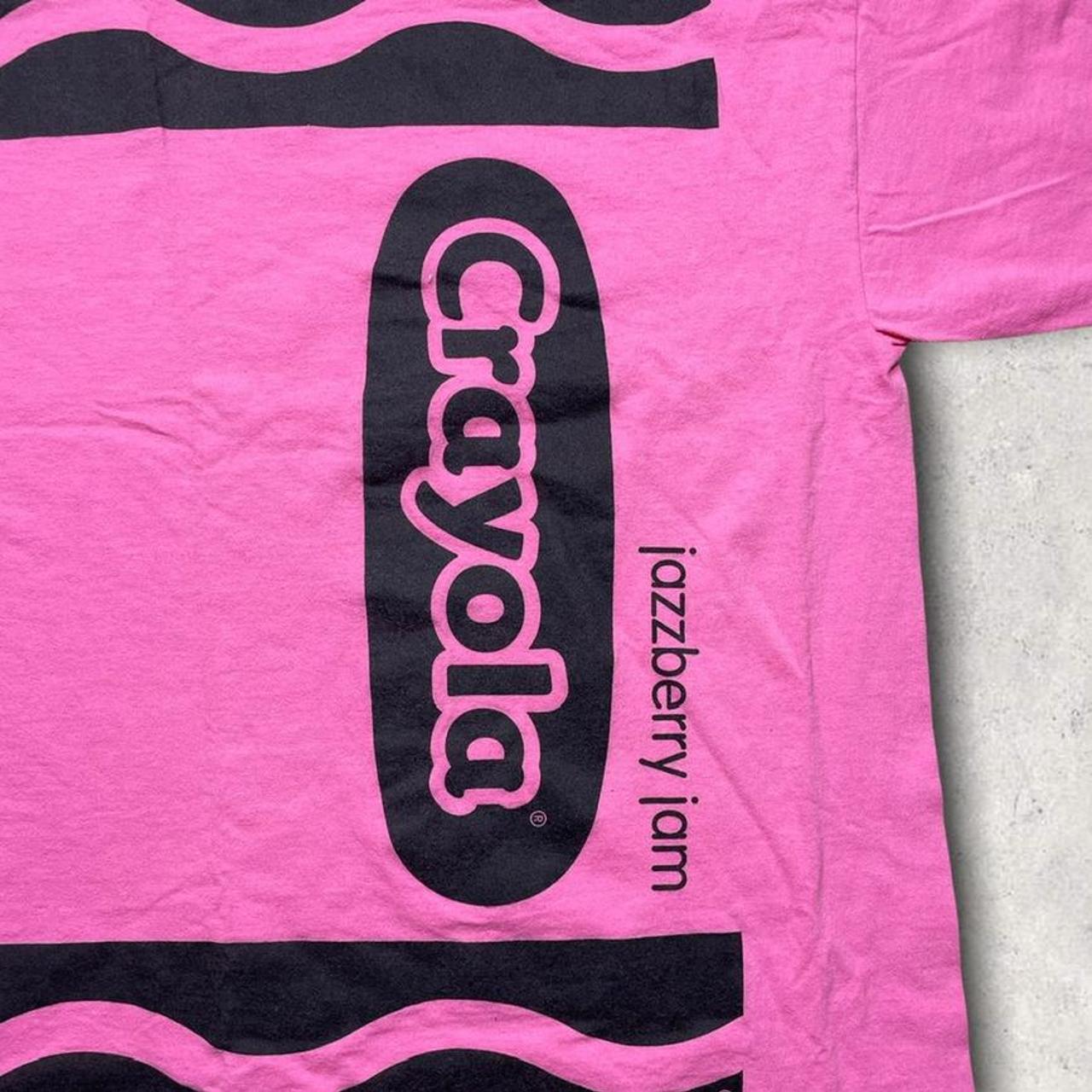 90s Pink Crayola Crayon “Jazzberry Jam” Graphic... - Depop