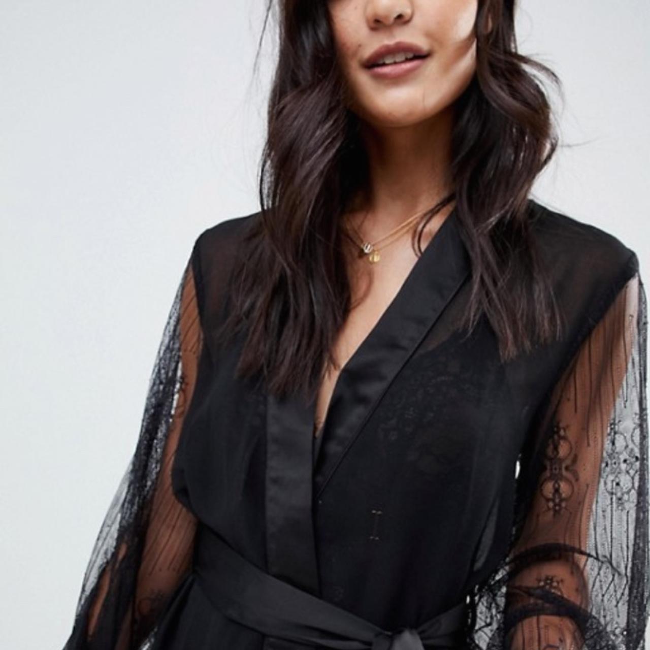 ASOS Women's Black Robe | Depop