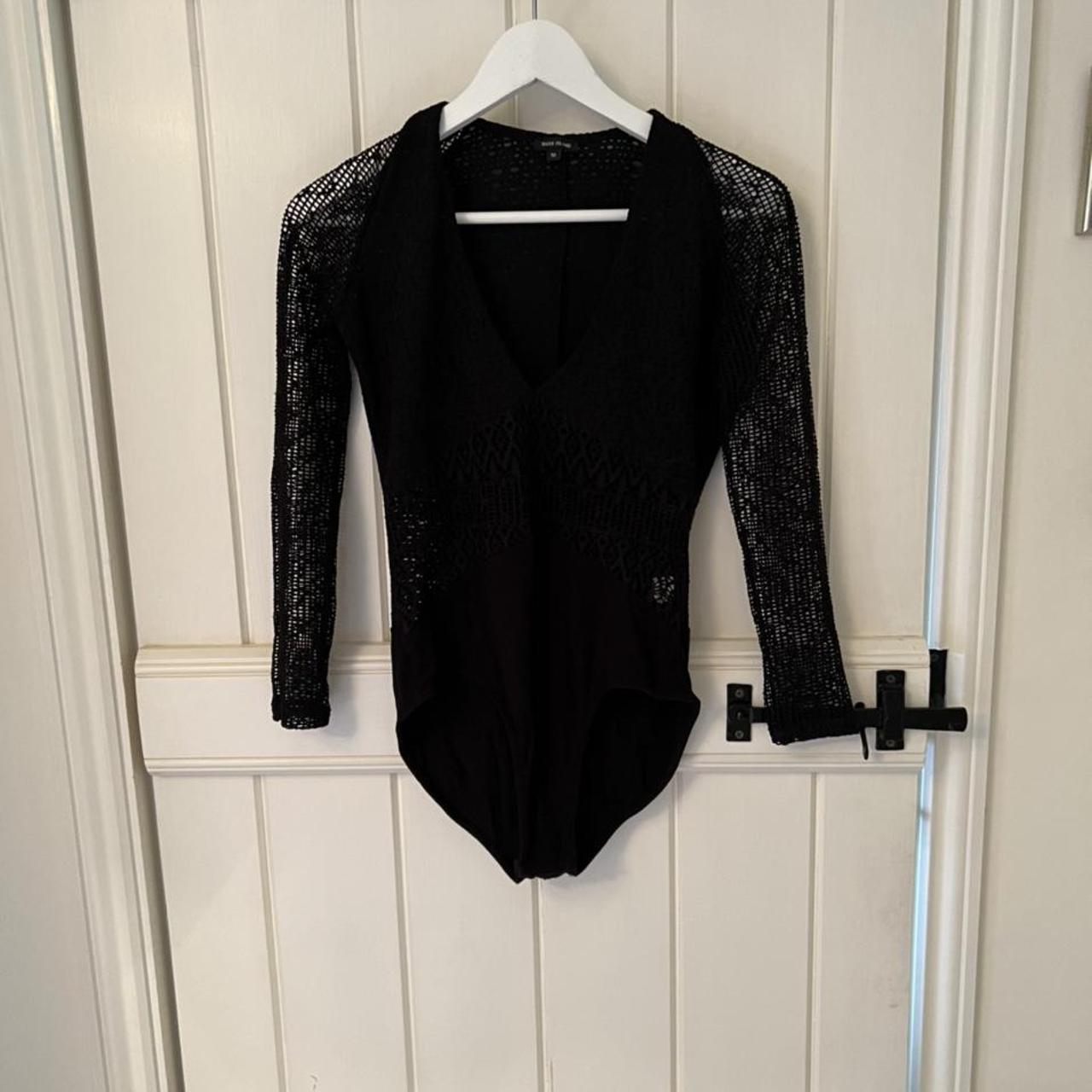 River island black lattice / netted body suits, size... - Depop