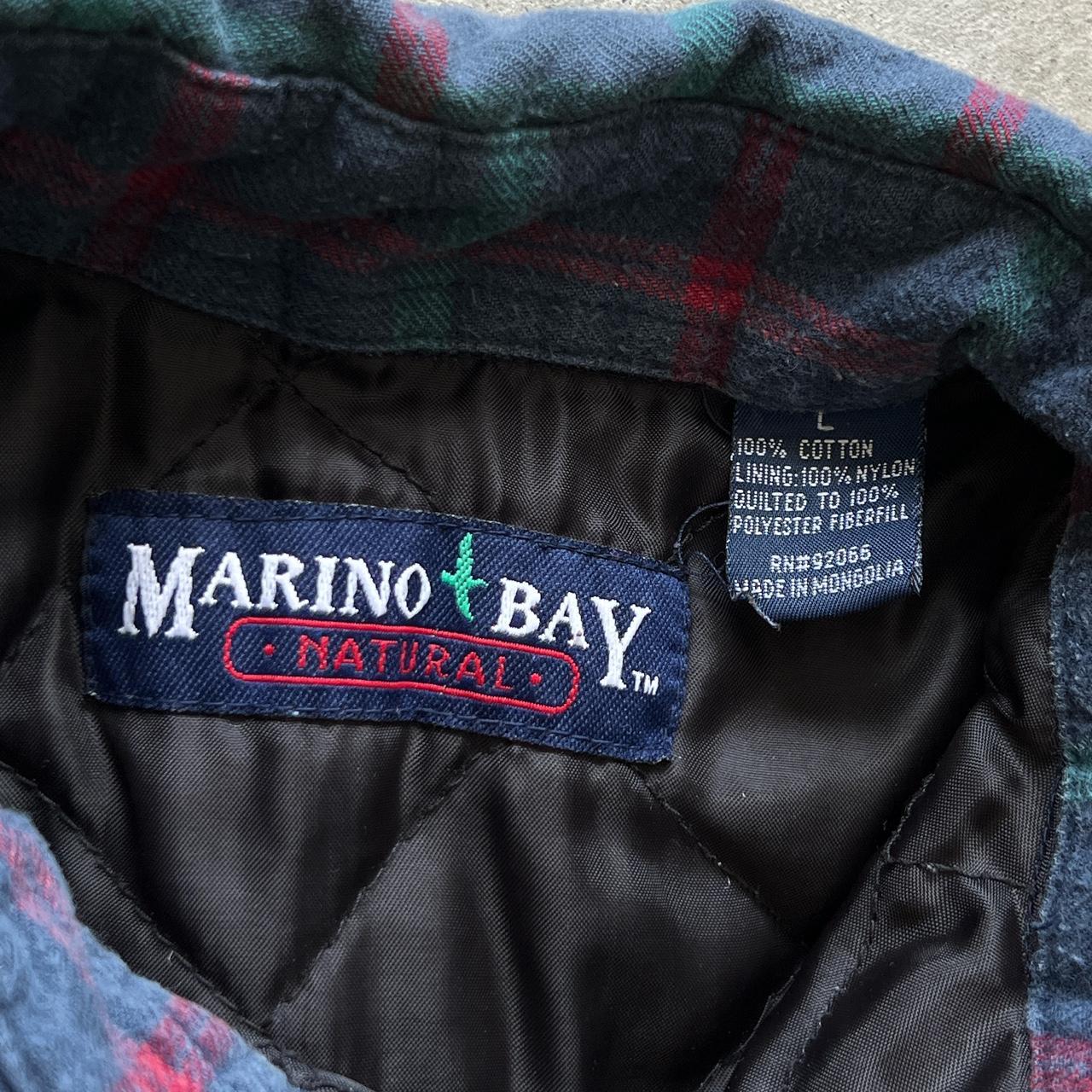 vintage marino bay button front plaid flannel chore... - Depop