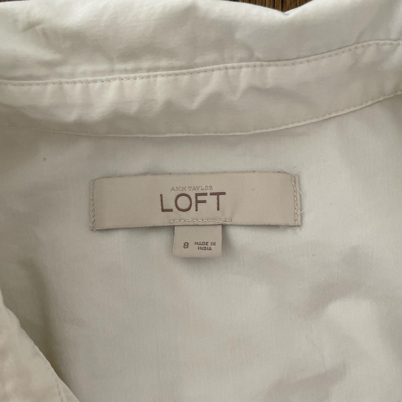 super cute white button up top labeled as a size &,... - Depop