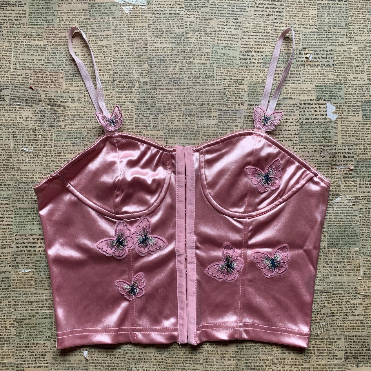 SATIN BUTTERFLY CAMI 🍒 Size M Silky stretchy... - Depop