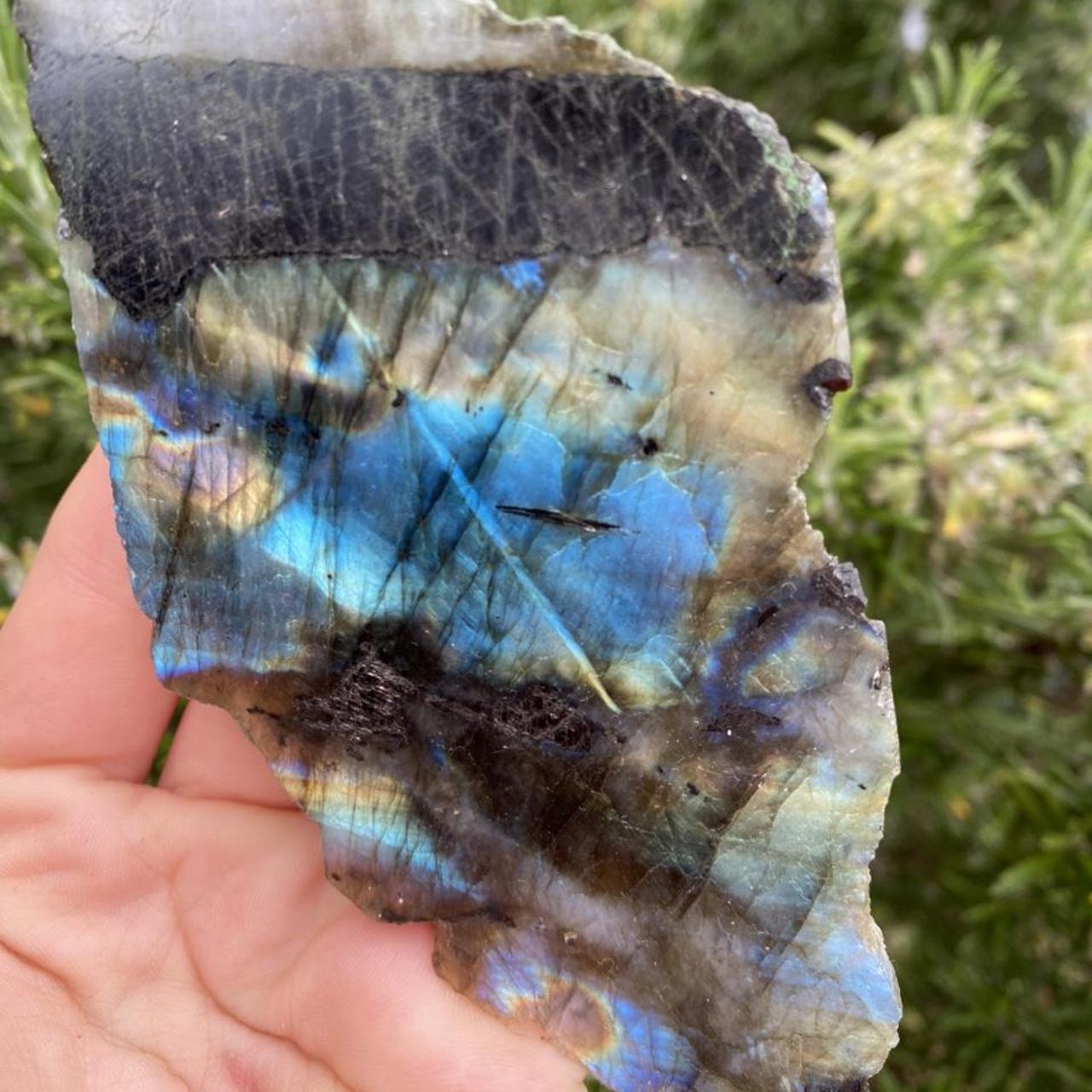 Labradorite raw lab Blue green yellow and a little... - Depop