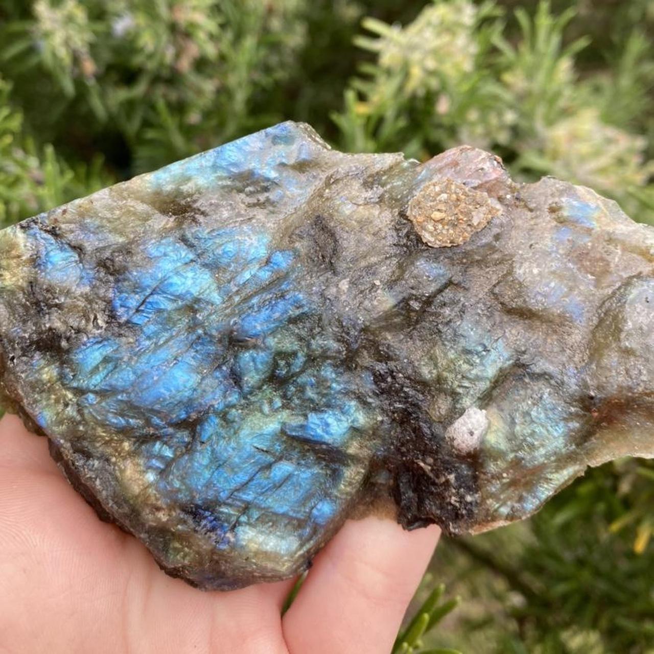 Labradorite raw lab Blue green yellow and a little... - Depop