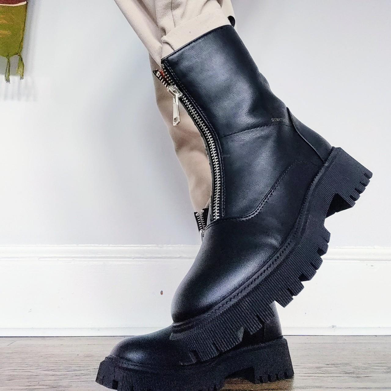 French Connection Women's Black Boots | Depop