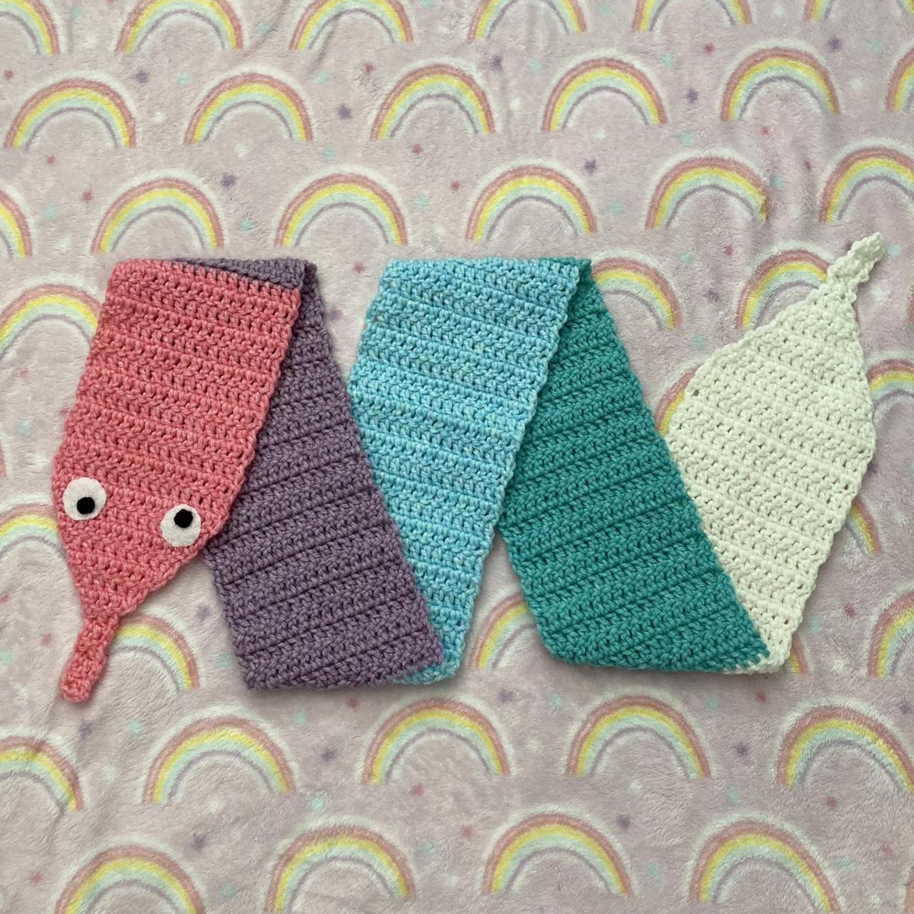 SNOW QUEEN worm on a string scarf wraps around the... - Depop