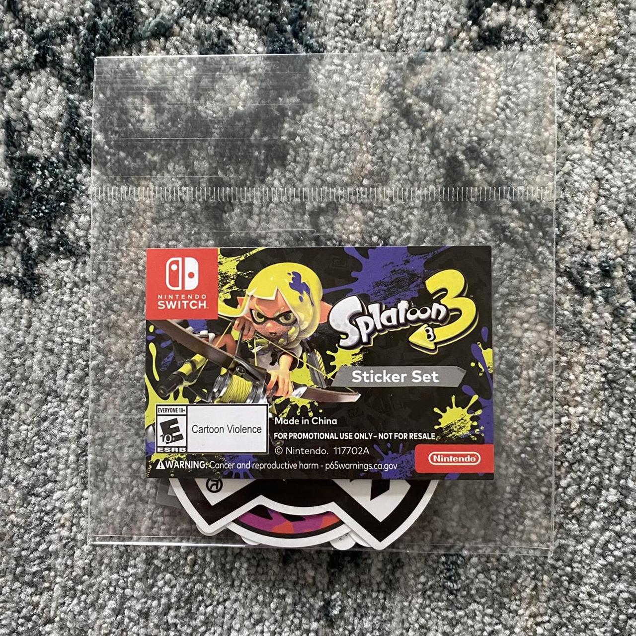 Splatoon 3 stickers! Game Stop pre order sticker... - Depop