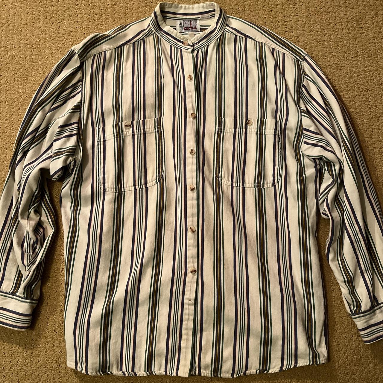 Vintage 90's Button Down w/ Mock Neck #1990s #1980s... - Depop