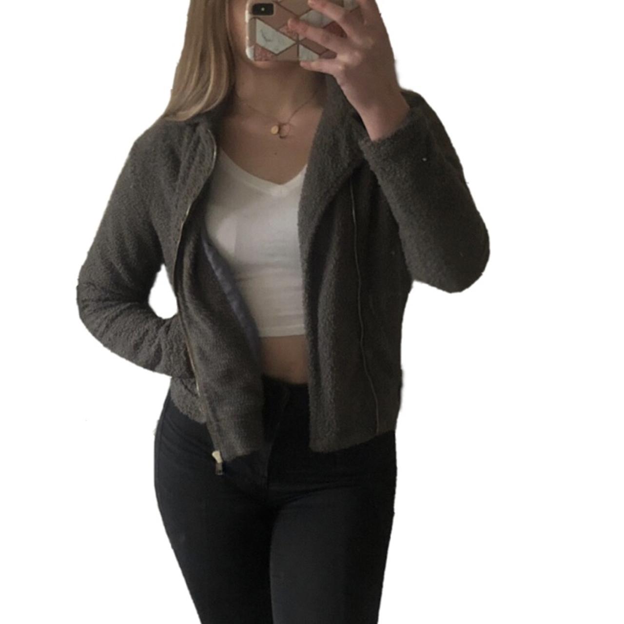 FREE POSTAGE!! Boohoo grey Borg trucker jacket,... - Depop