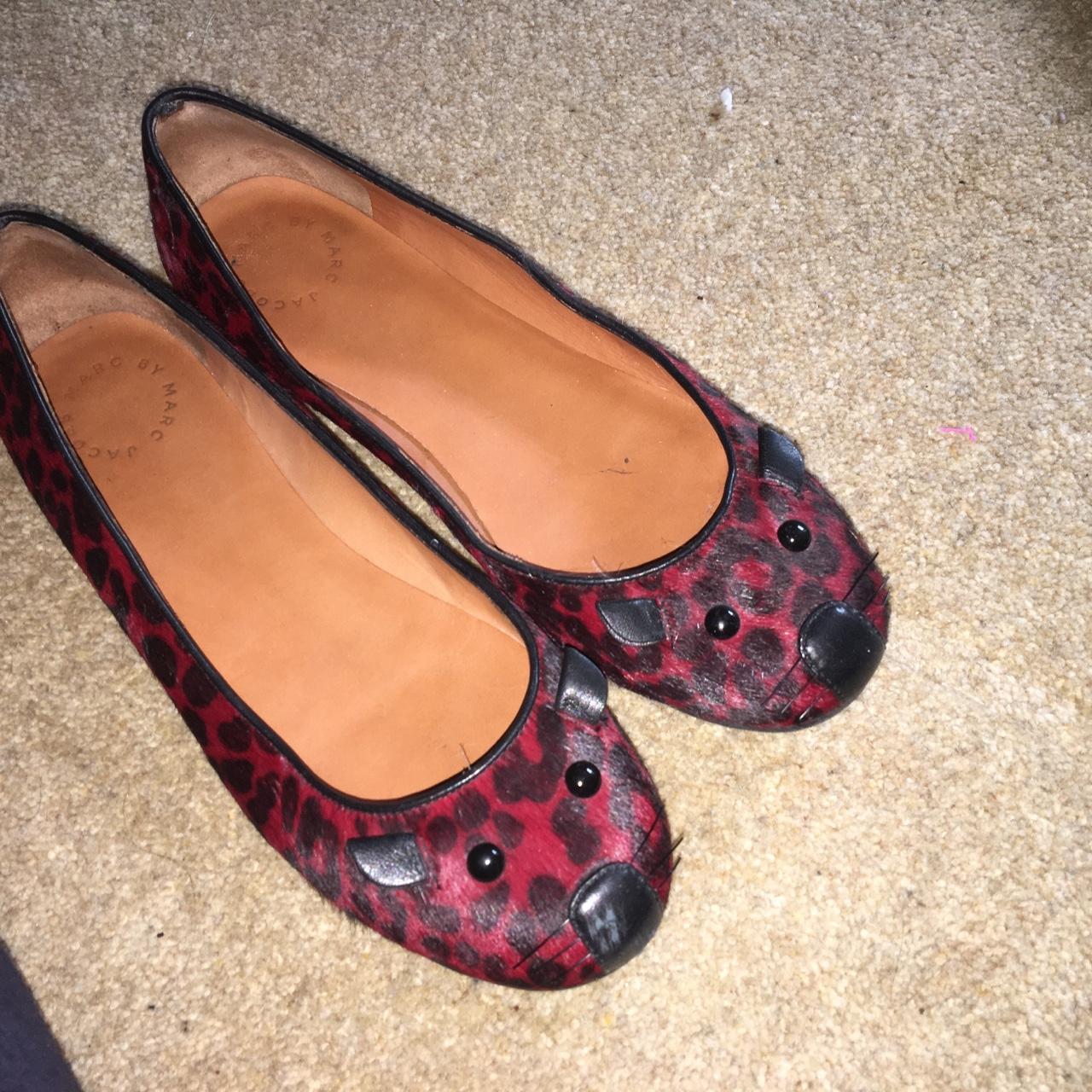 Cute red and black spotty mouse shoes MARC JACOBS... - Depop
