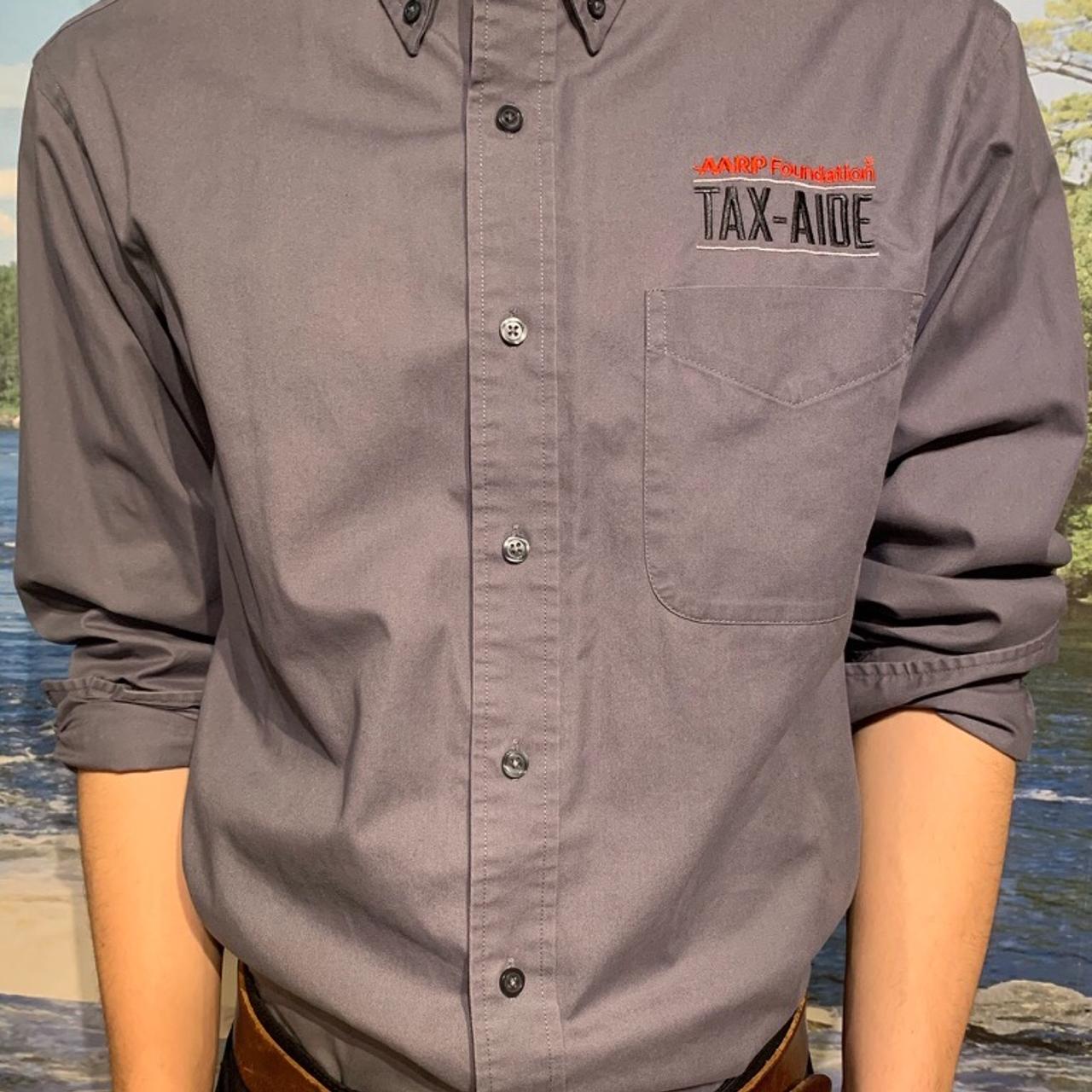 AARP Tax Aide Button Up Champion the taxes of our... - Depop