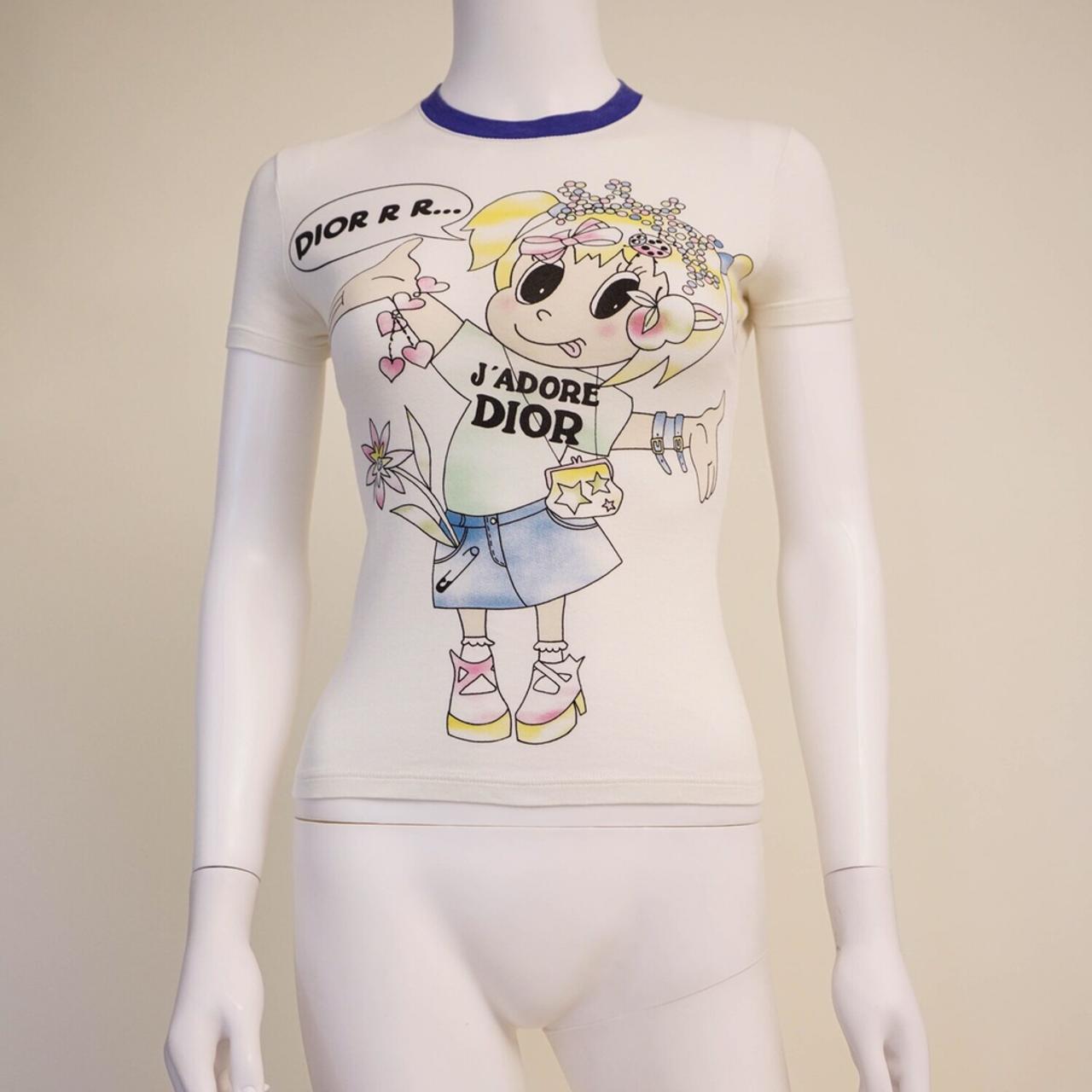 Christian Dior Cartoon Girl T-Shirt. Designed in the... - Depop
