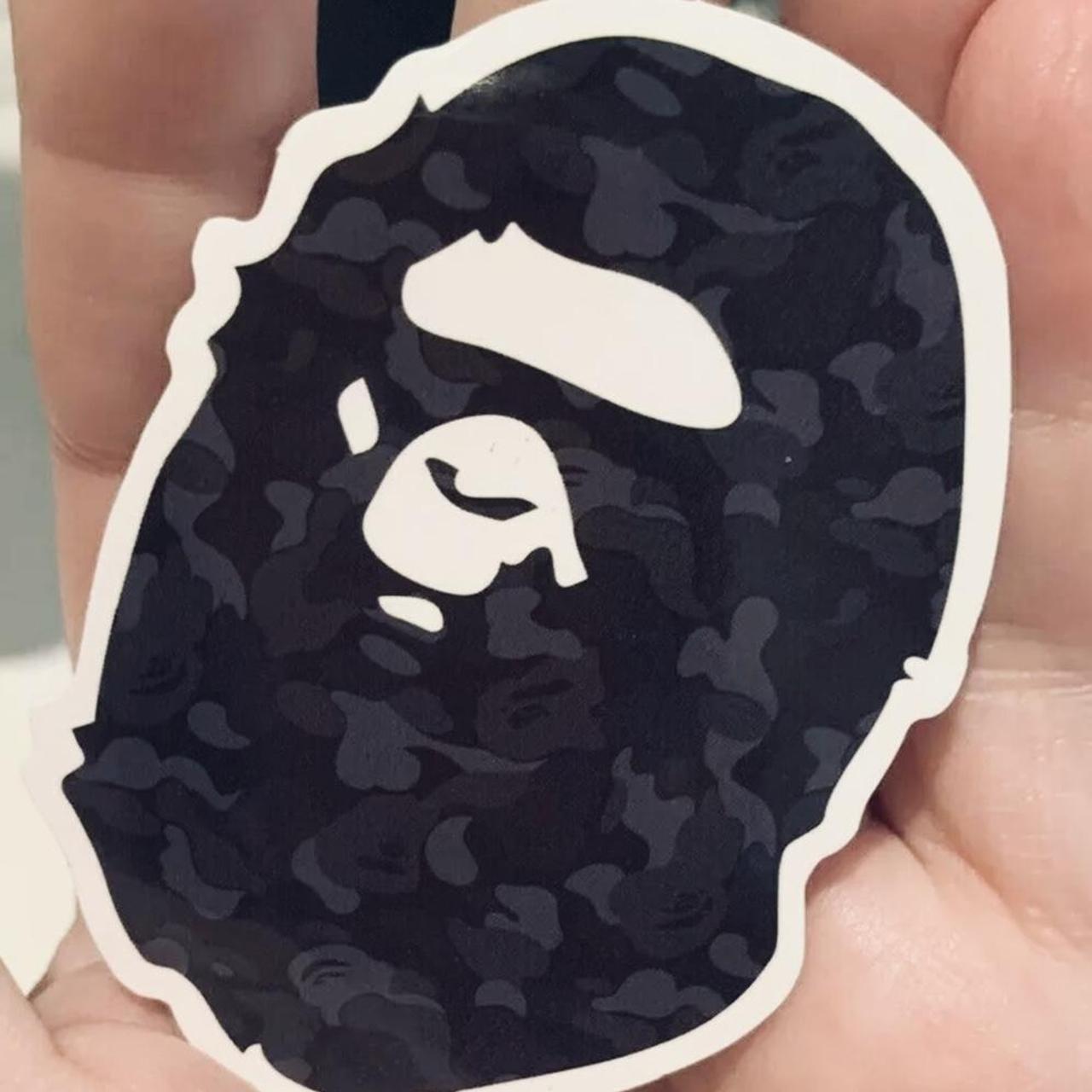 Bape ape 3” vinyl STICKER Black gray Camo... | Depop