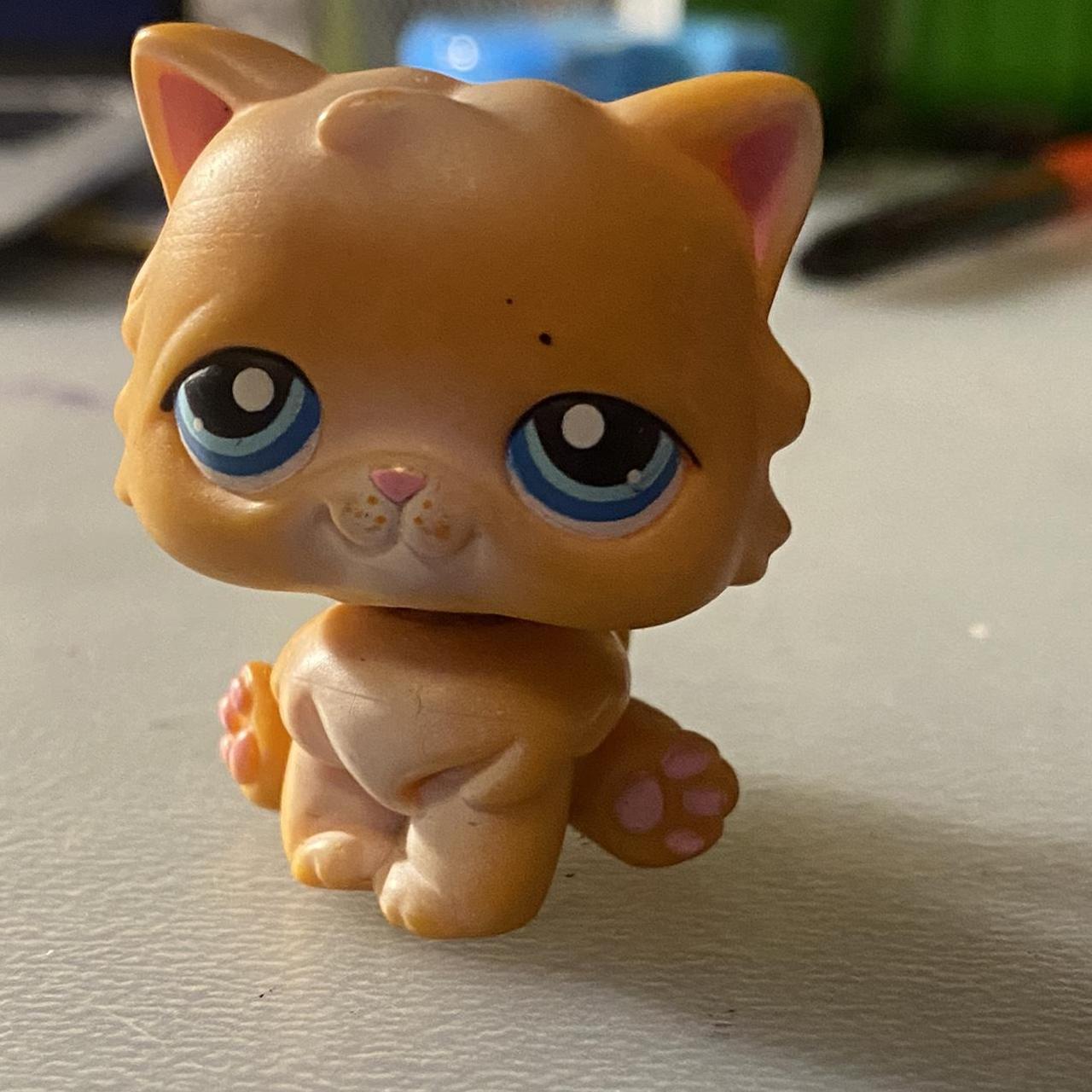 Littlest Pet Shop LPS Persian Orange Long Hair Cat... - Depop