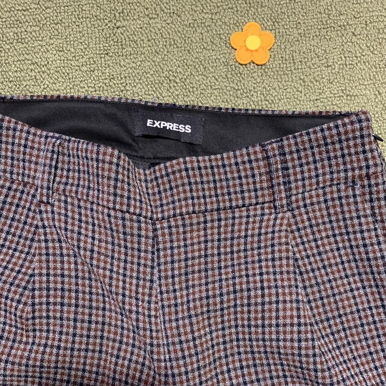 Express Women's Brown and Black Trousers | Depop