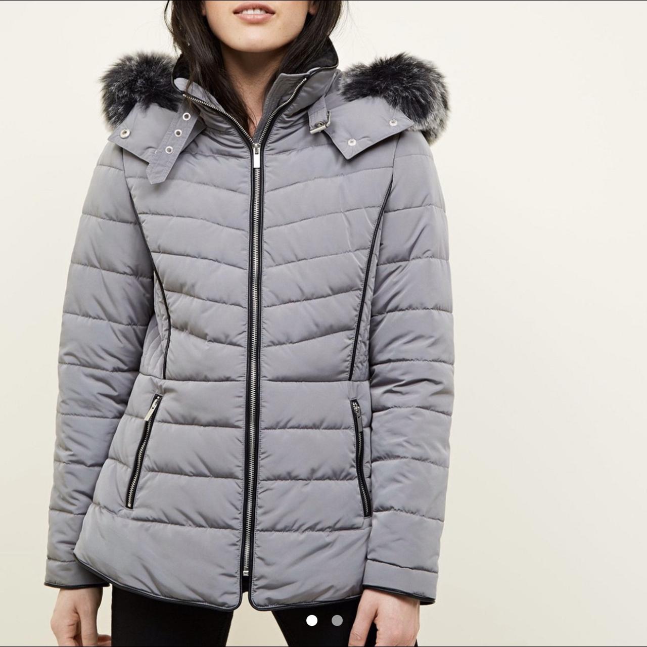 Grey new look puffer coat Hardly worn as I got the... - Depop
