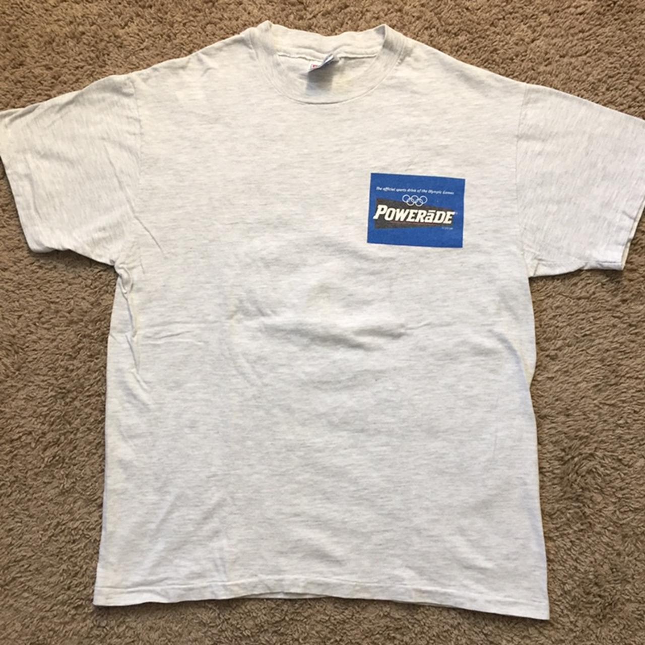 Vintage Powerade sports drink tee single stitch good... - Depop