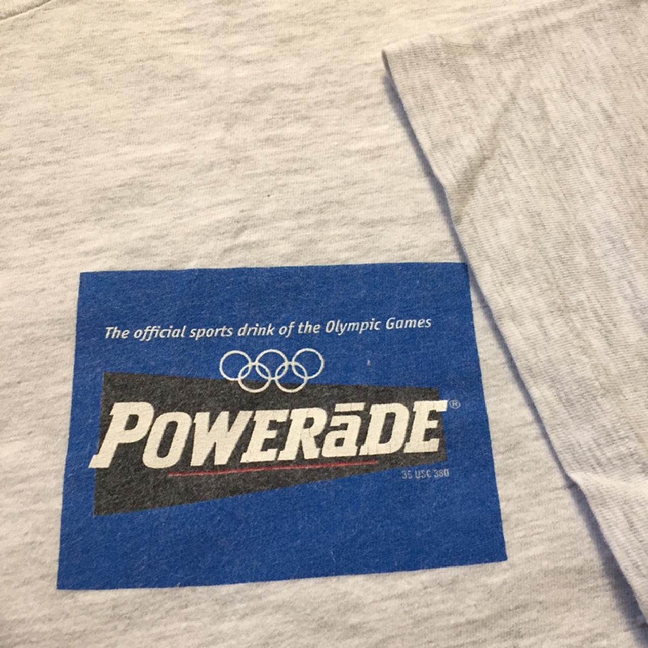 Vintage Powerade sports drink tee single stitch good... - Depop