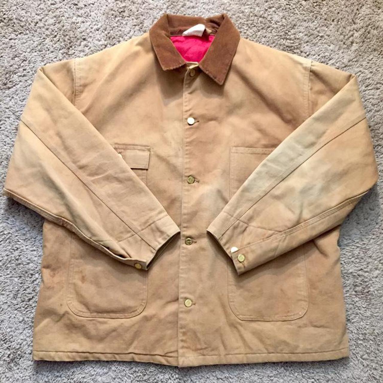 Vintage 90s carhartt chore jacket with quilted liner... | Depop