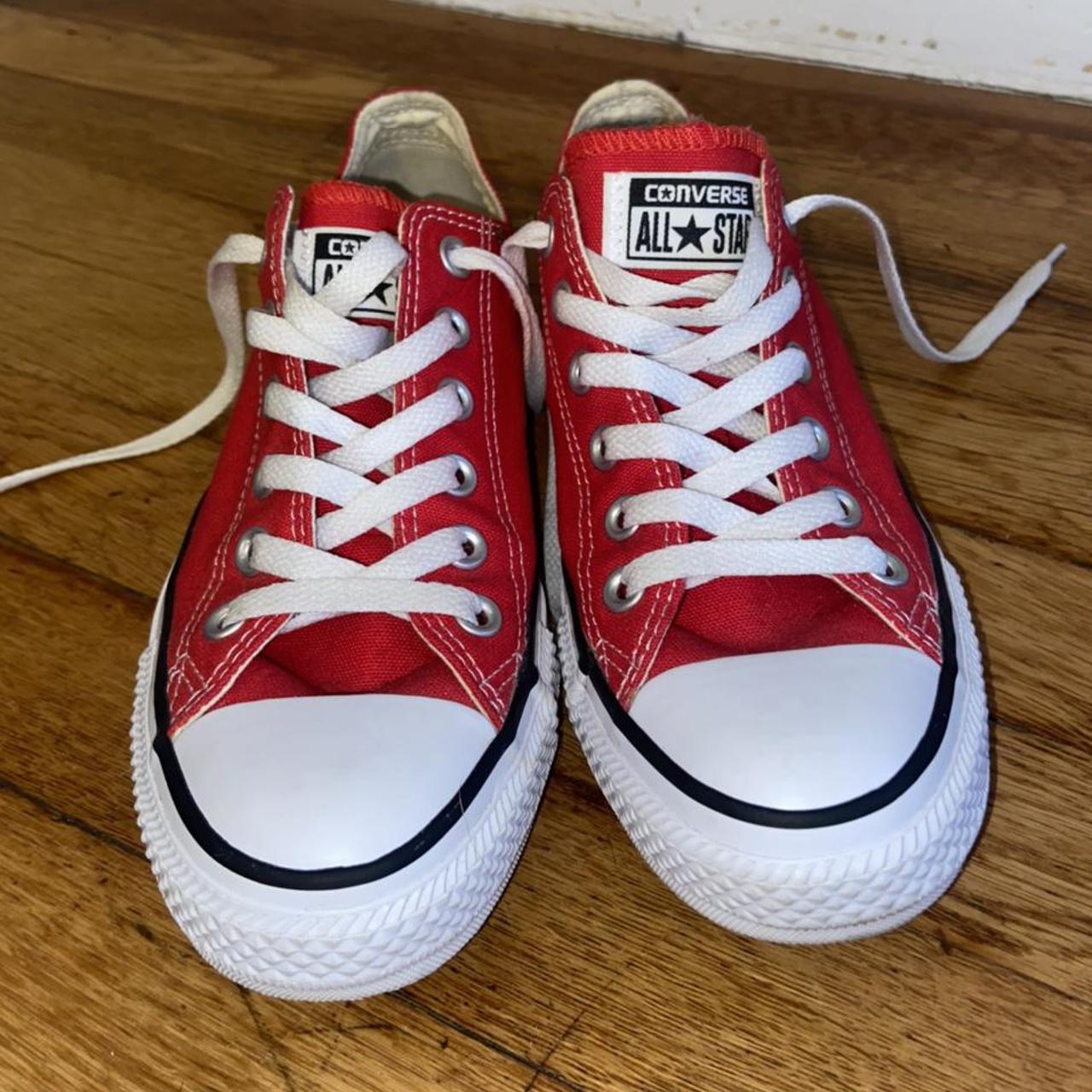 Red Converse All Stars: well maintained & in good... - Depop