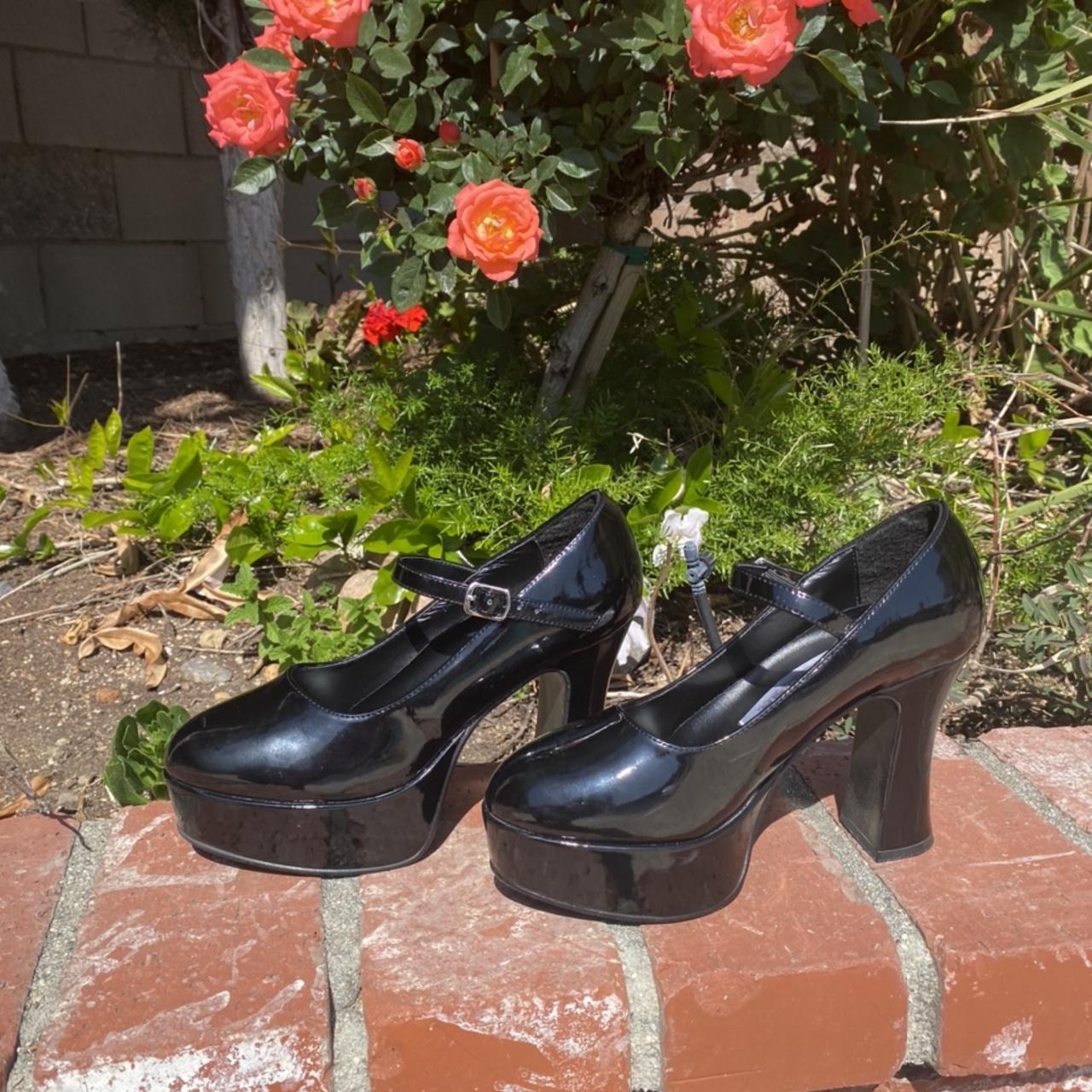 Lightly used patent leather platform heals! Super... - Depop