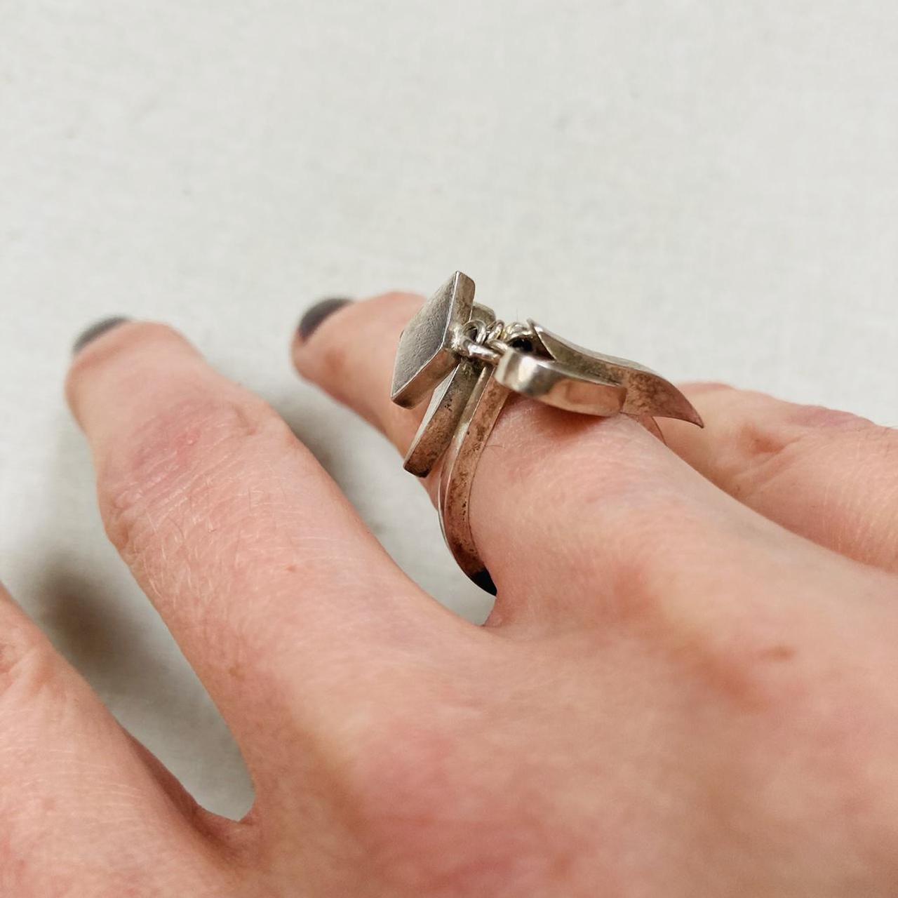 Beautiful and unique handmade Sterling silver ring... - Depop