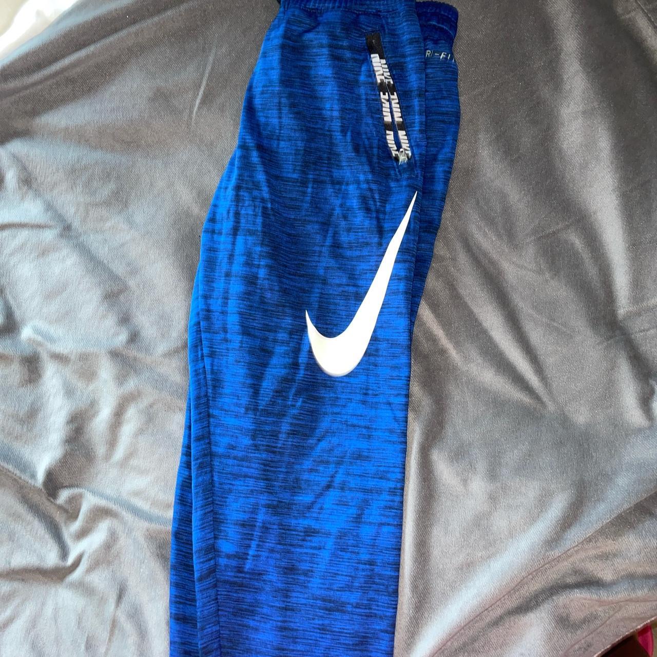 Nike dry-fit tracksuit Blue Size small Stain on... - Depop
