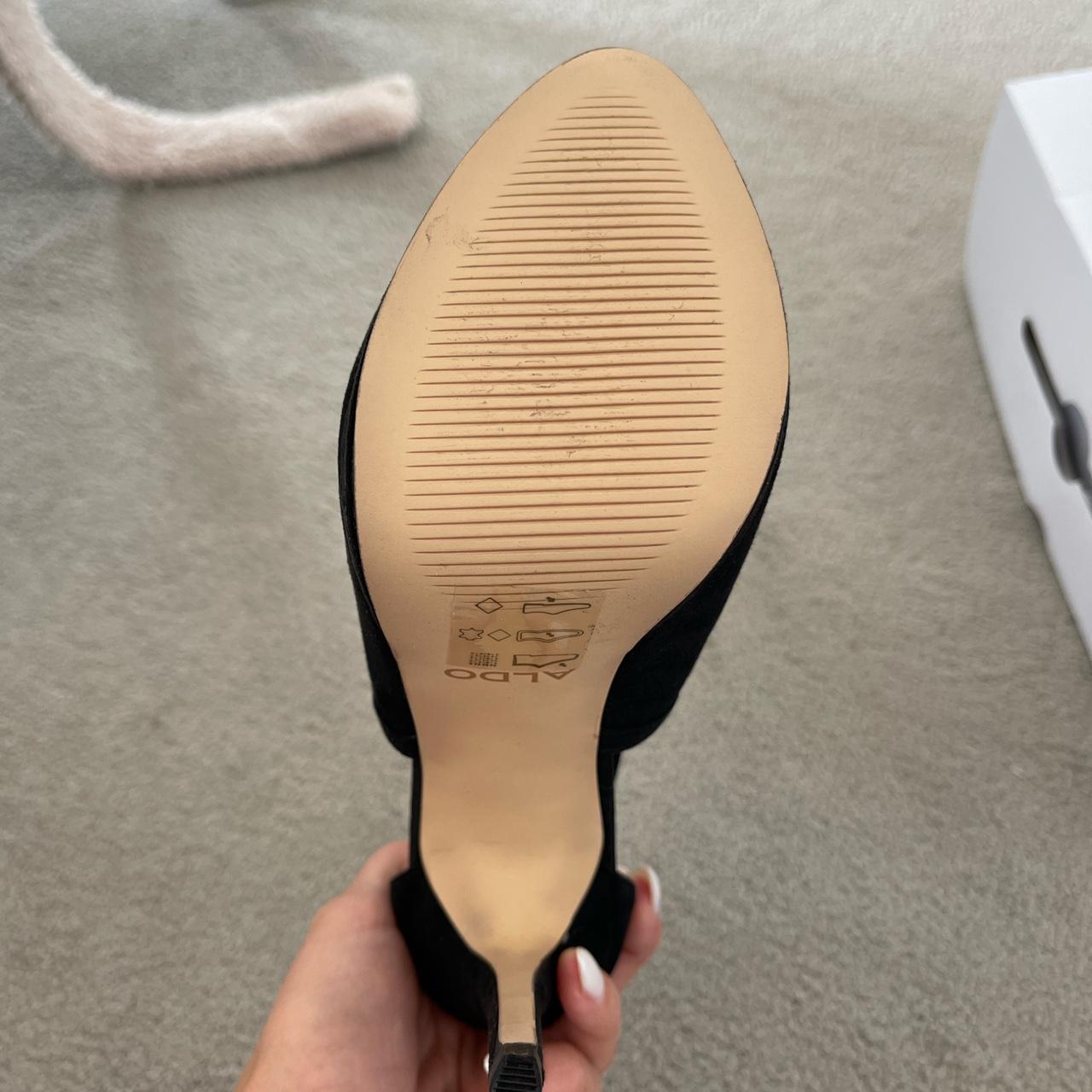 Aldo Black Peep Toe Heels Never Worn Size 37 4 Depop