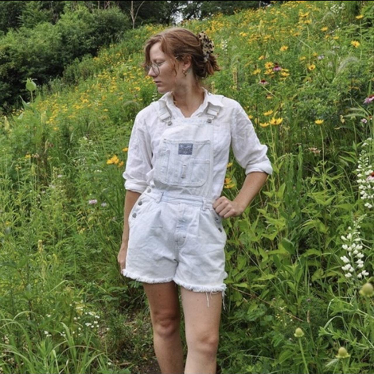 cut off overalls slash shortalls! you can cross the... | Depop