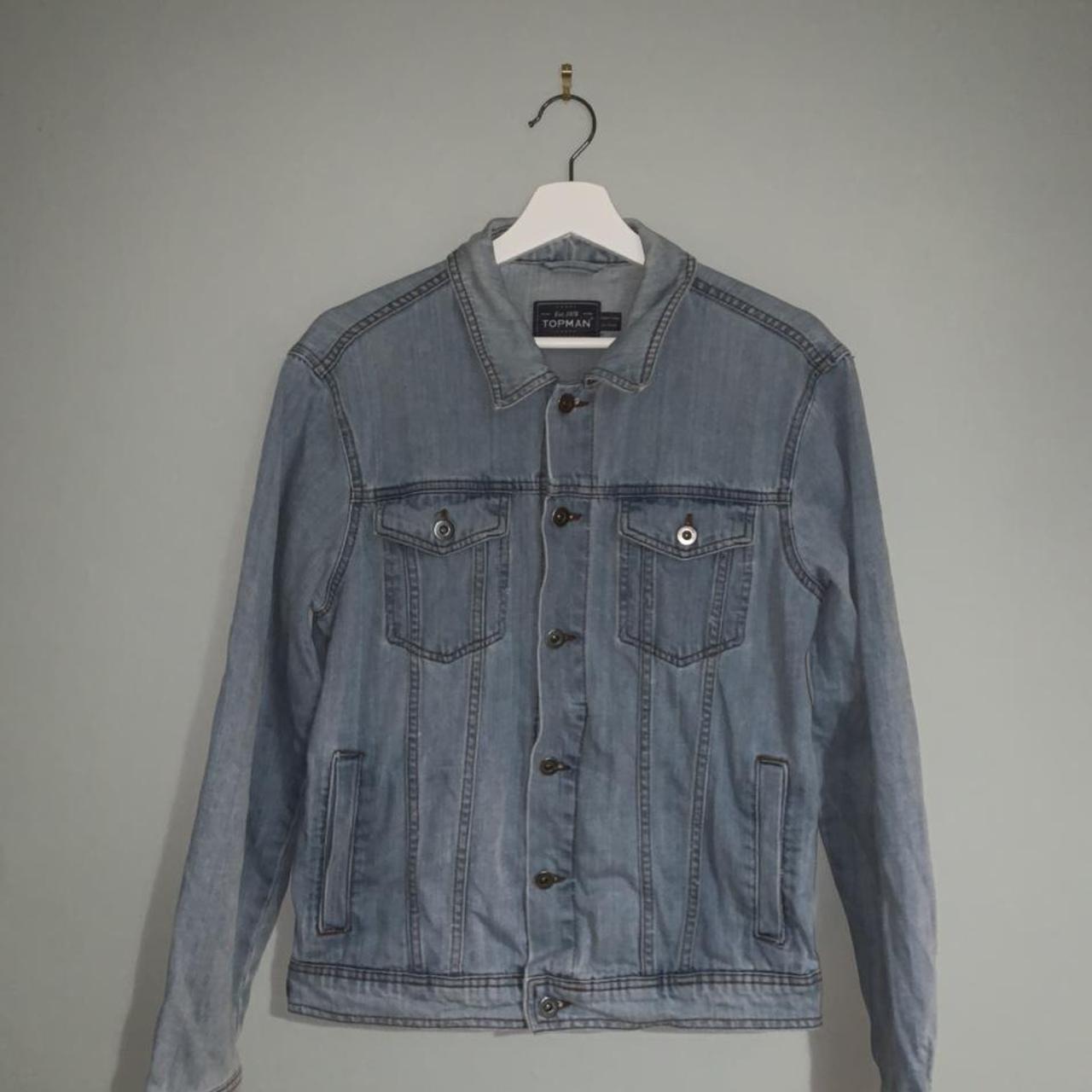 Topman denim jacket in blue size medium #topman... - Depop