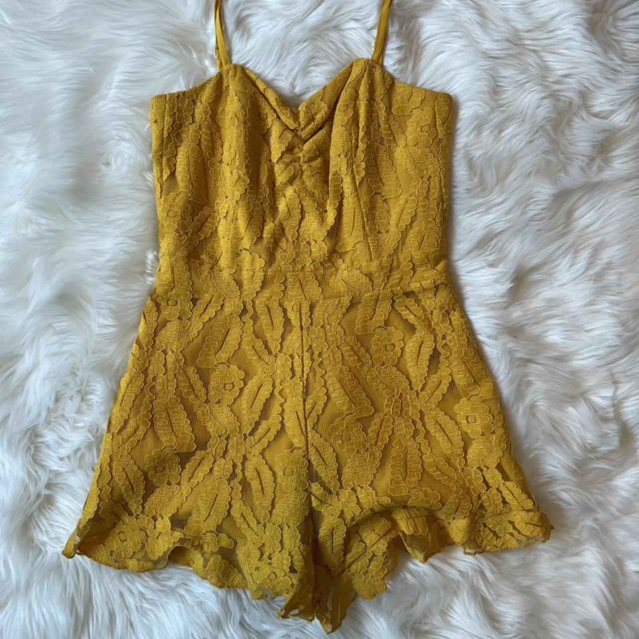 Ali & Jay Women's Yellow Playsuit-romper | Depop