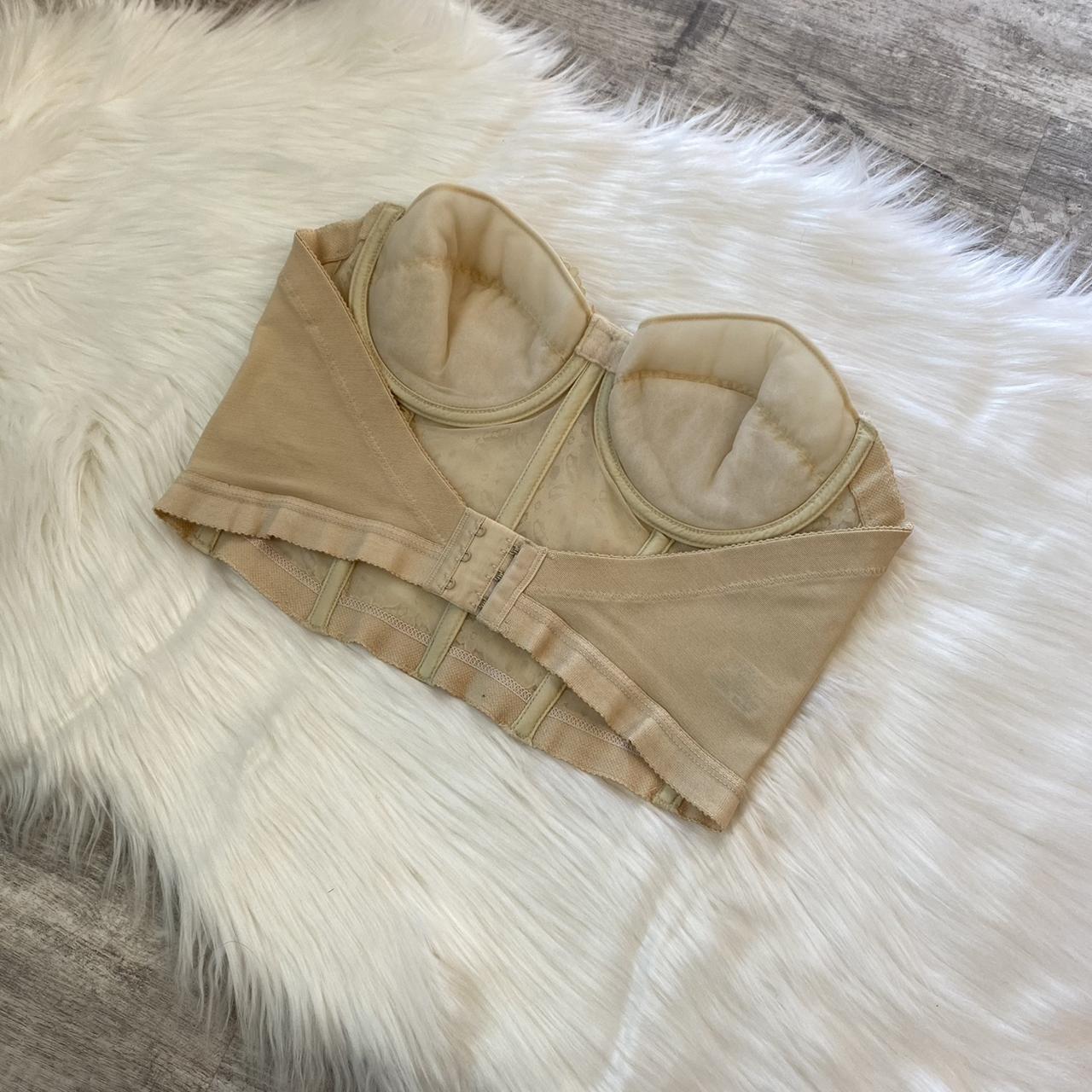 Breathtaking Vintage Cream Floral Lace Bustier Top Depop