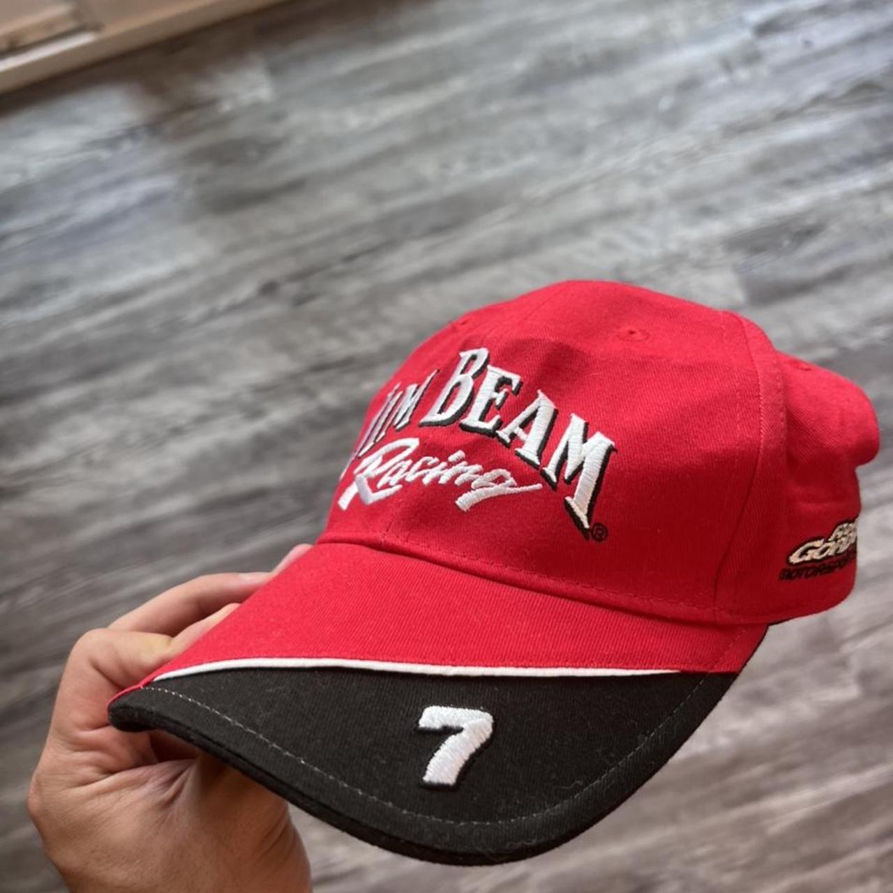 NASCAR Men's Red and Black Hat | Depop