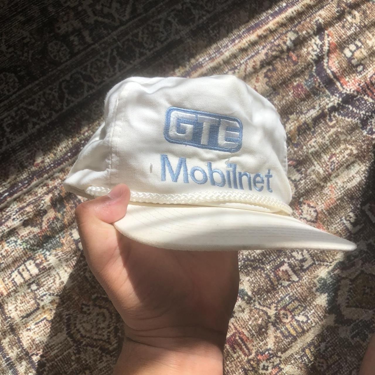 Vintage GTE Mobilnet Rope cord Hat Adjustable size... - Depop