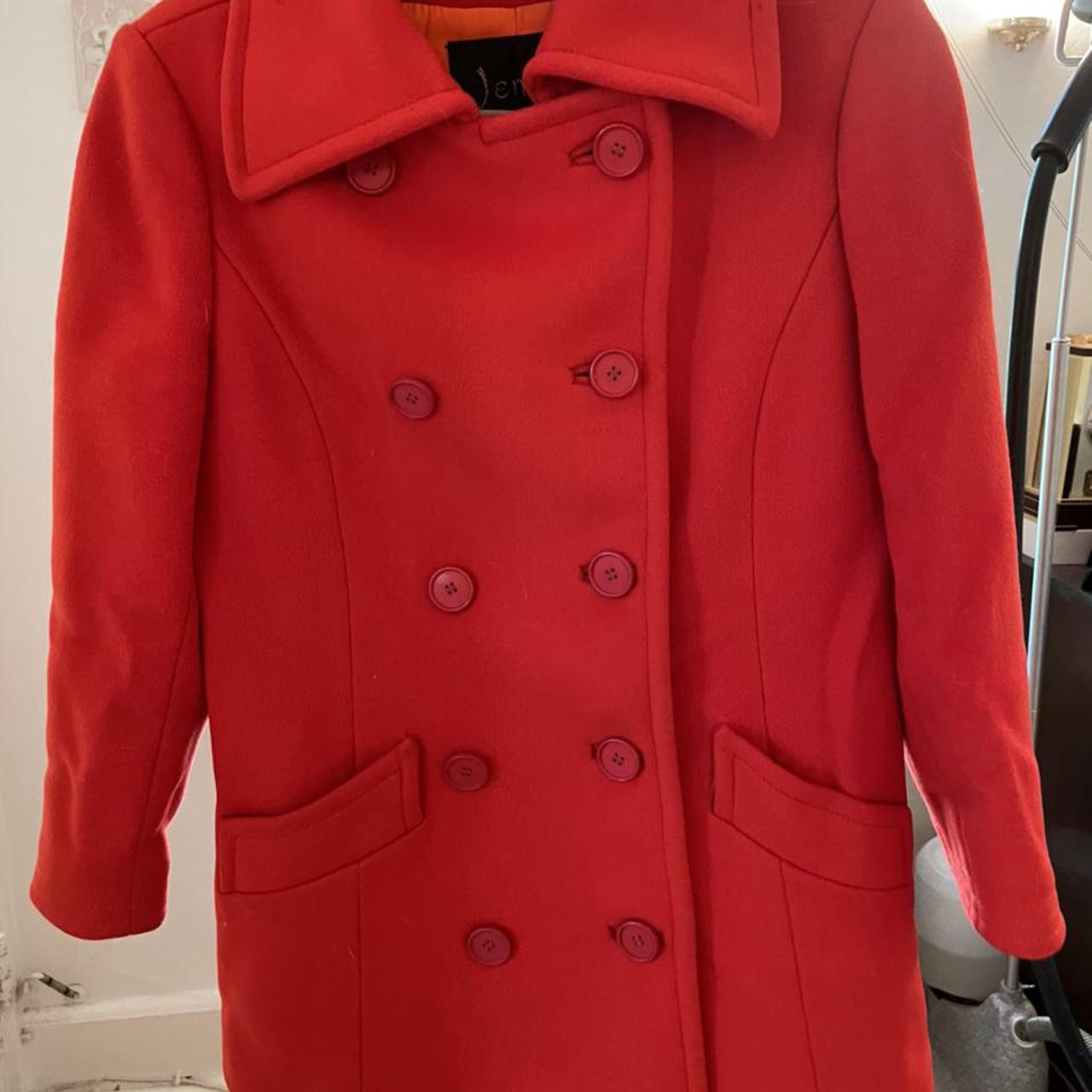 Vintage Ginala red wool coat. Sold by Jenss... - Depop