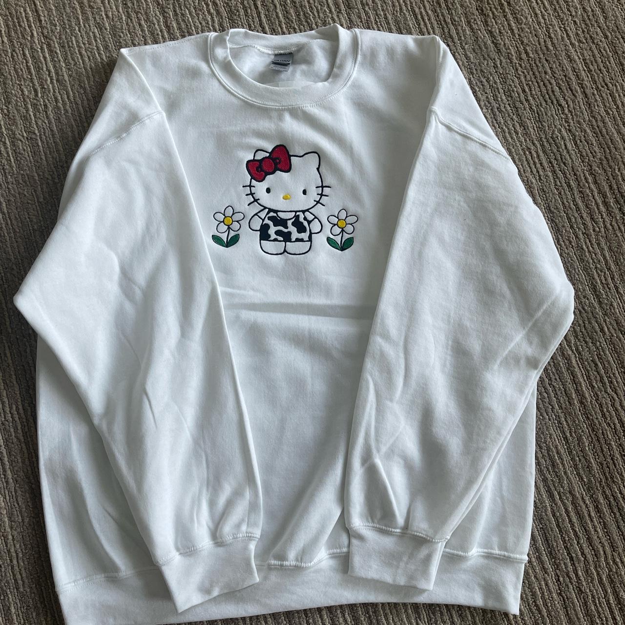 Hello Kitty Sweater Hello Kitty cow print Sweater... - Depop