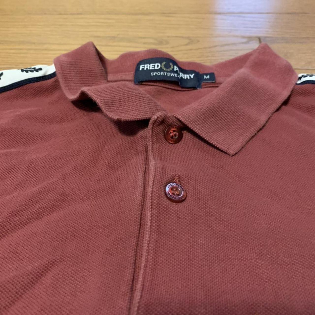 Fred Perry sportswear maroon polo shirt Taped laurel... - Depop