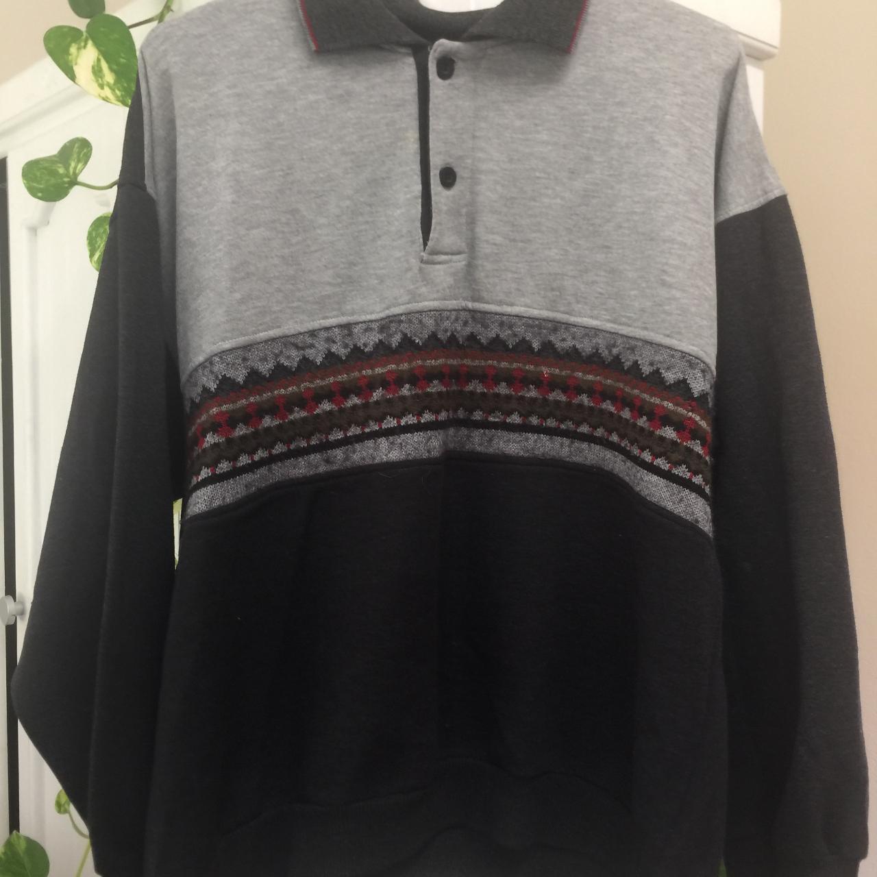 Target Men's Grey and Red Sweatshirt | Depop