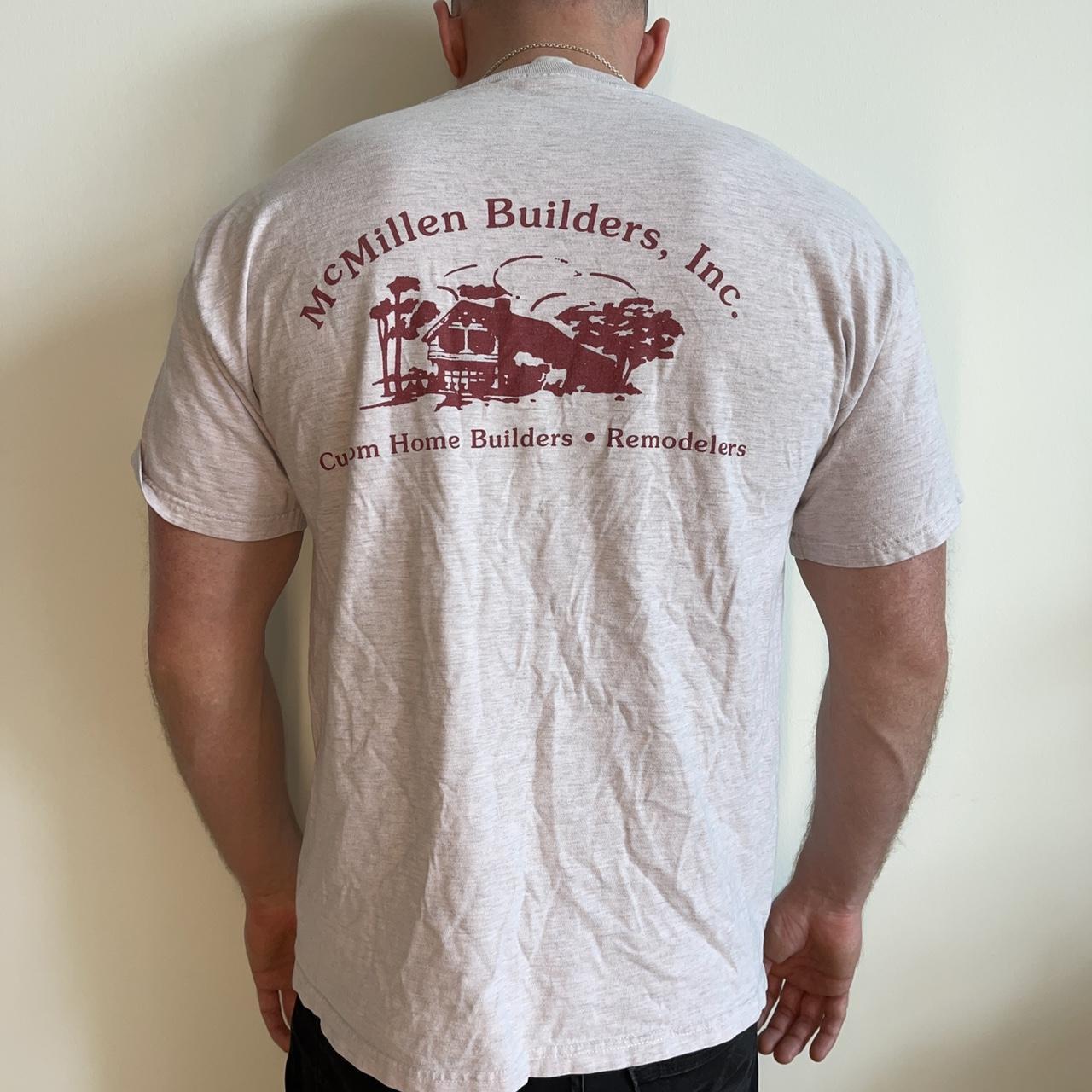 Vintage Construction t-shirt light heather gray Has... - Depop