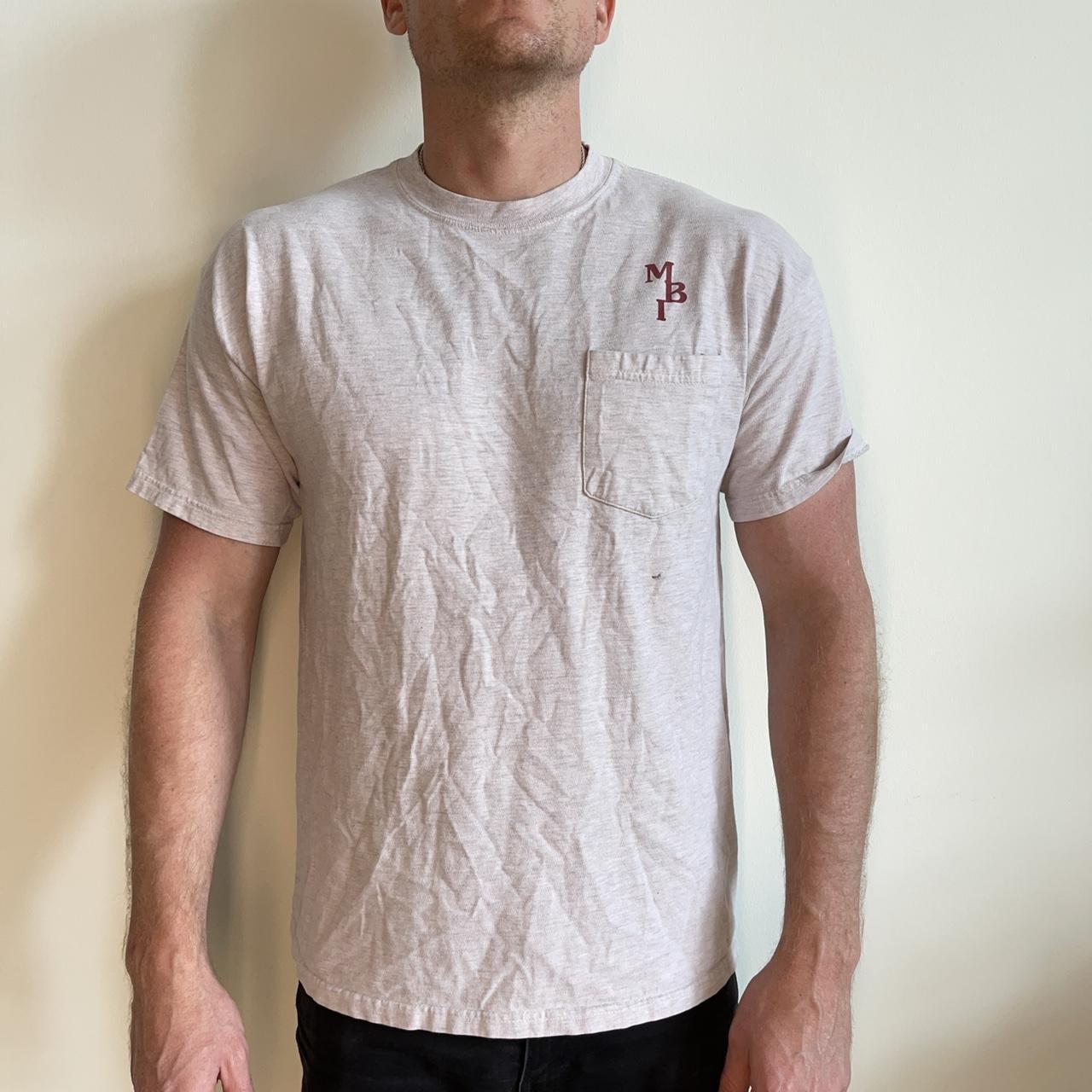 Vintage Construction t-shirt light heather gray Has... - Depop